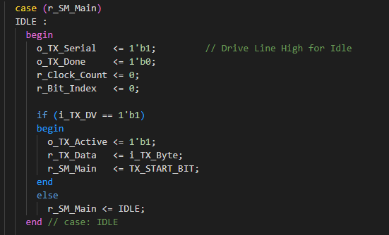 UART Tx Verilog Module 살펴보기 - DKMIN