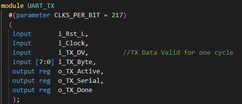 UART Tx Verilog Module 살펴보기 - DKMIN